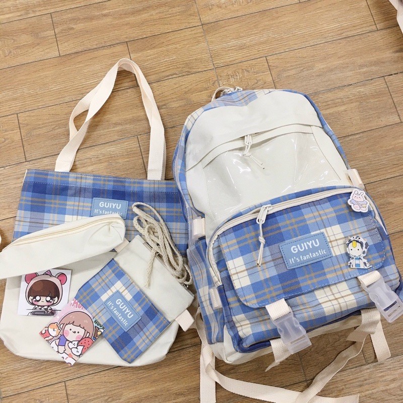 Backpack set 4 Piece With sticker | Shopee Philippines