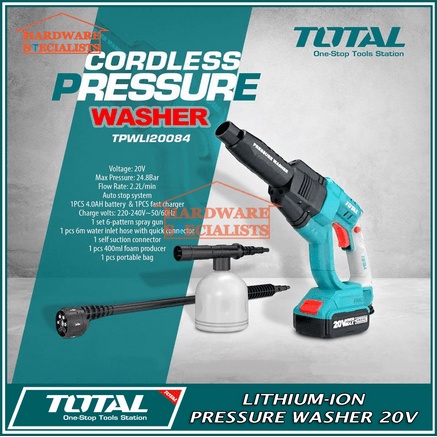 Total Lithium-Ion Pressure Washer 20V TPWLI20084 | Shopee Philippines