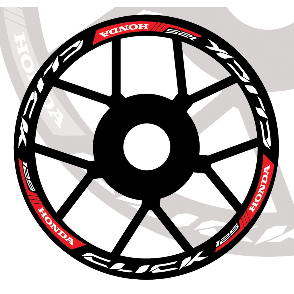 Honda Click 125i/150i Mags Sticker Decals Set (Front & Rear) (with ...