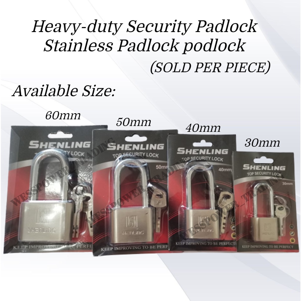 WPT-5450 1 PIECE Heavy-duty Security Padlock Stainless Padlock | Shopee ...