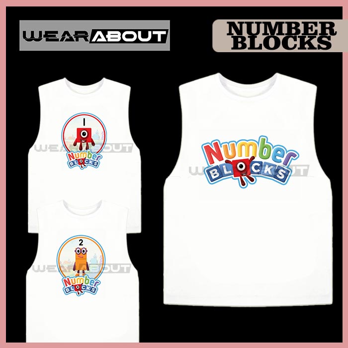 NUMBER BLOCKS Muscle Tee number blocks for kids and adults NUMBER 1-5 ...