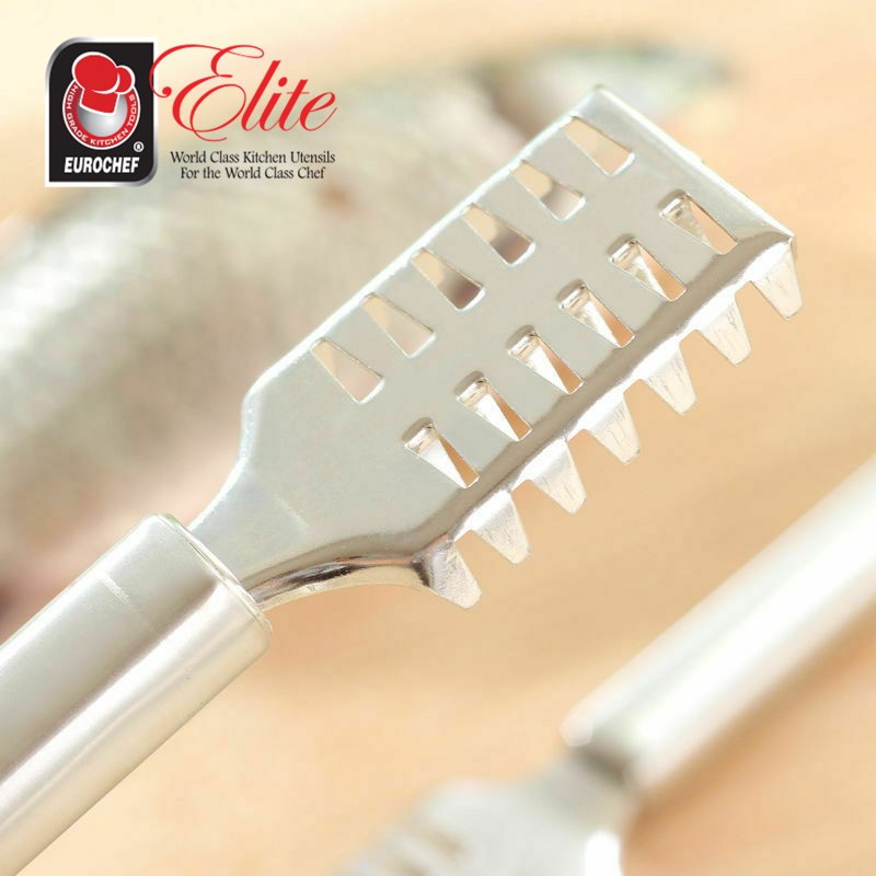 Eurcohef 20cm Stainless Steel Fish Scaler Sawtooth Blade Skinner ...