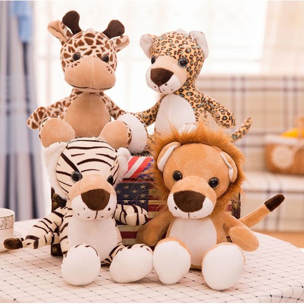 8 inches Safari Animal Collection Stuff Toy Bear for Kids Children ...