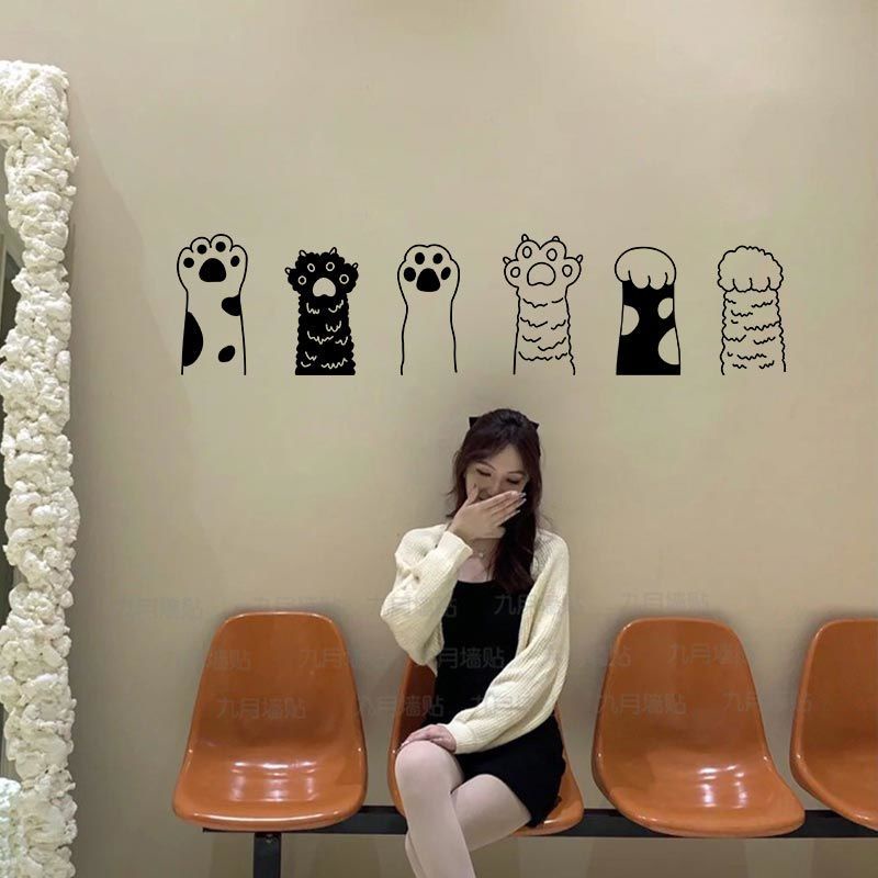 Cute Cat Claw Ins Decoration Stickers Children's Room Cat Pet Shop Cat ...