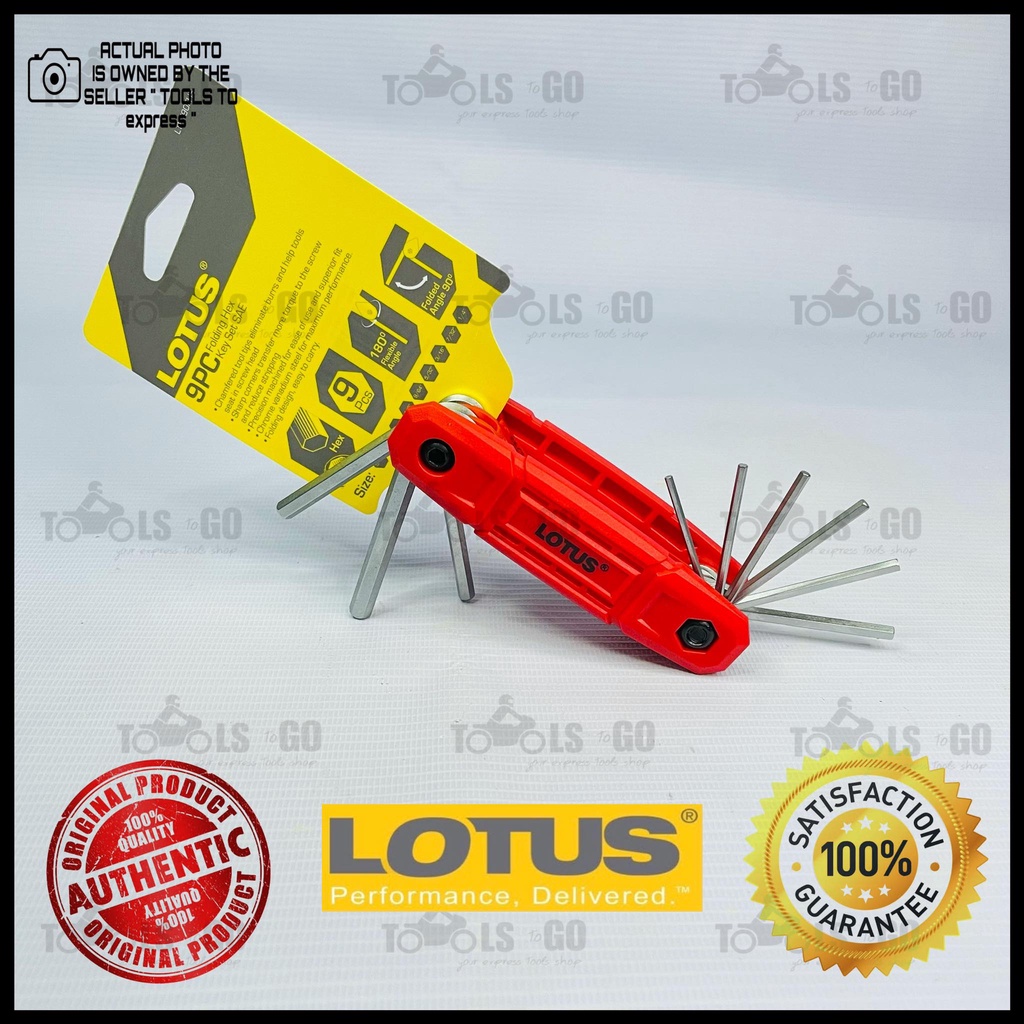 ORIGINAL LOTUS Folding Hex Key 9pcs | Shopee Philippines