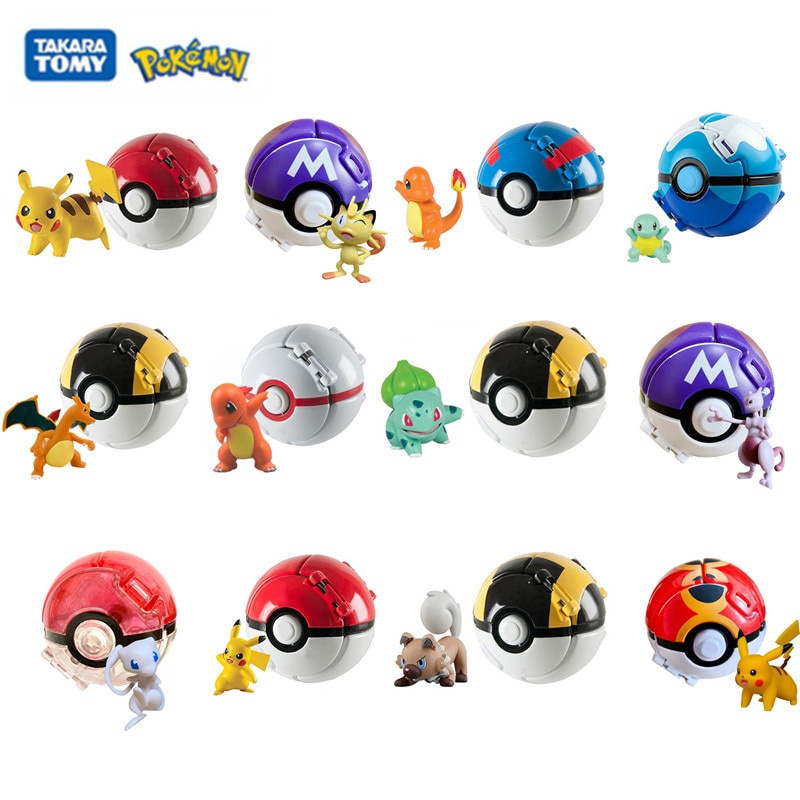 20 Styles Tomy Pokemon Elf Ball Anime Figure Pikachu Charizard Mewtwo ...