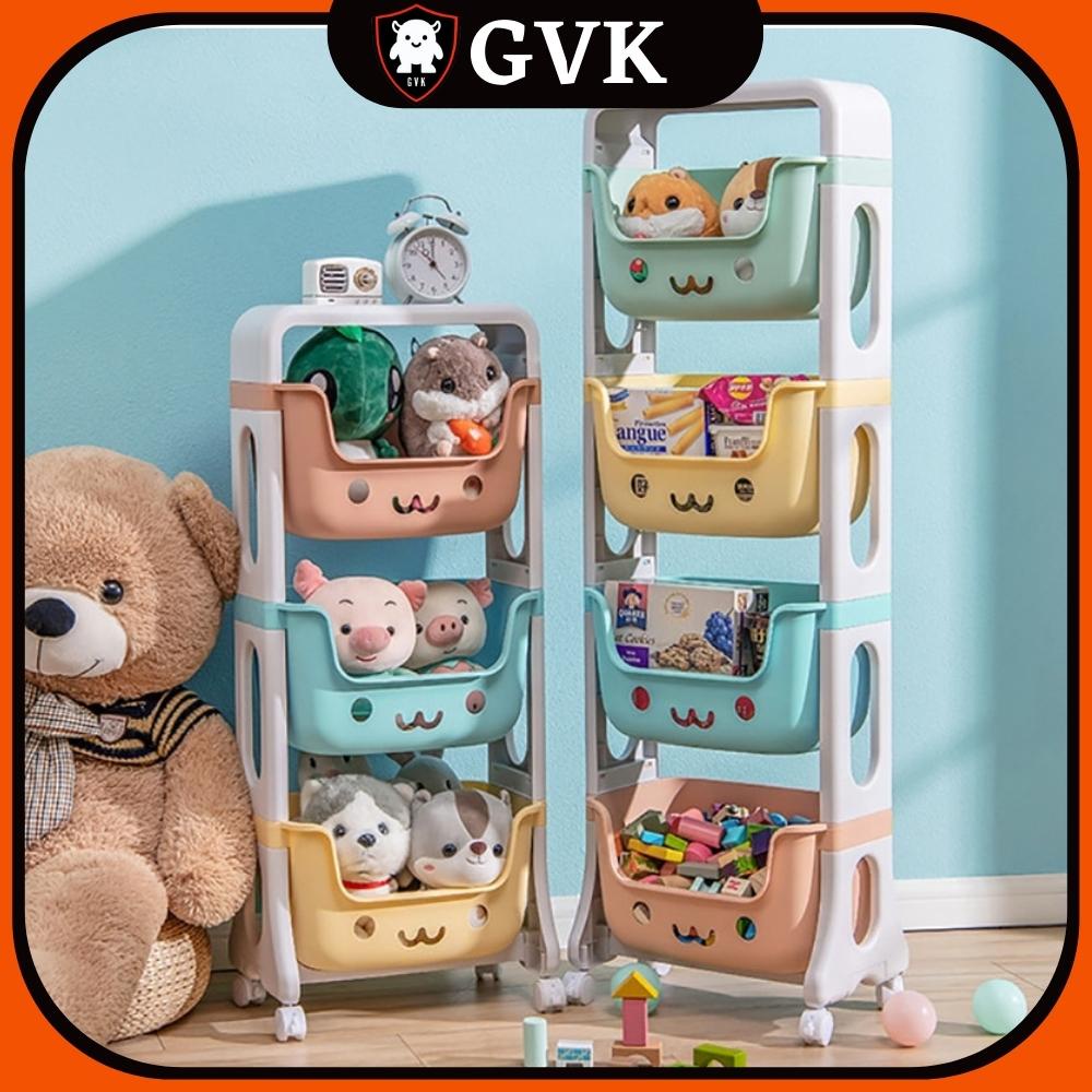 TOY ORGANIZER STACKABLE RACK STAND with Baskets Bins Lockable Wheels ...