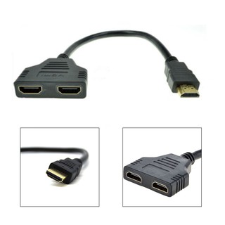 1080P HDMI Splitter Port Male to 2 Female 1 In 2 Out Splitter Cable ...