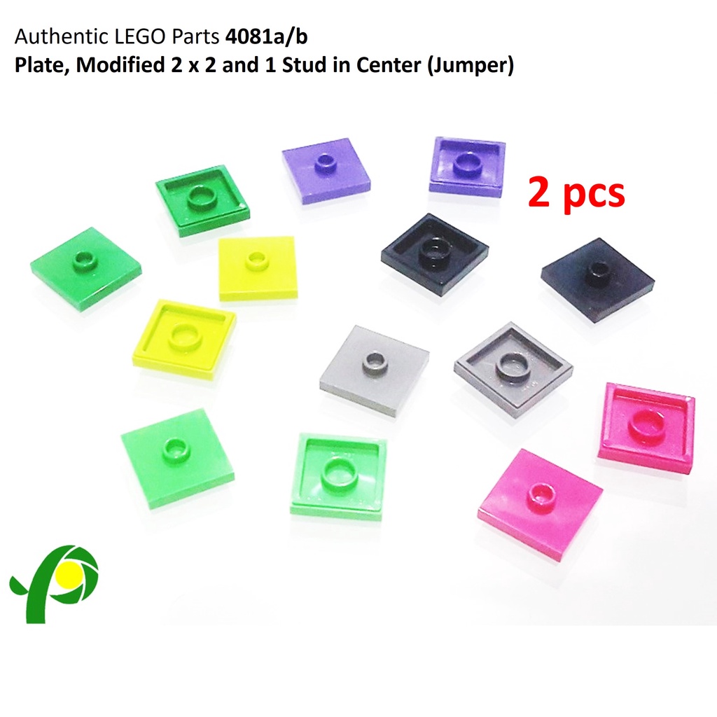 LEGO Parts 87580 Plate Modified 2x2 with/out Groove and Stud in Center ...