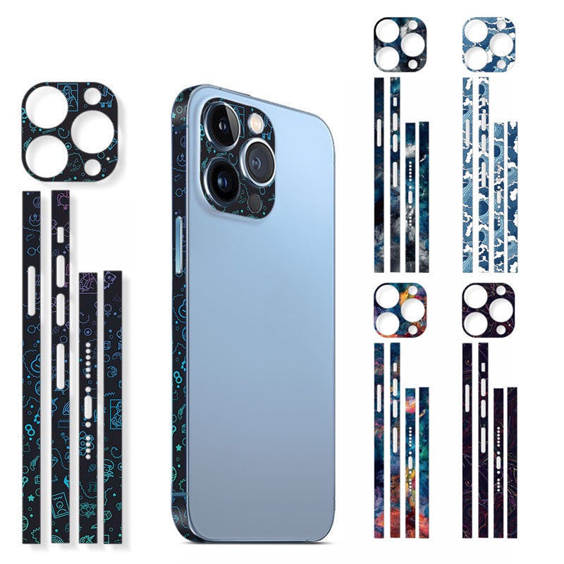 Frame Decal Skin for iPhone 13 12 Pro Max Mini Side Skins Wrap Border ...