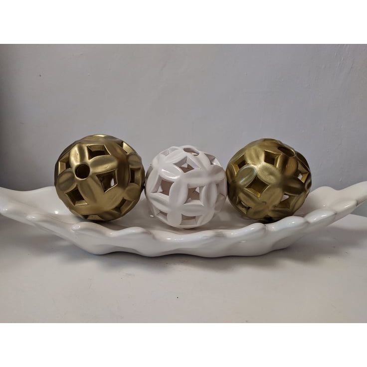 CERAMICS - Decorative Ball Set (3 Balls with Plate) | Shopee Philippines