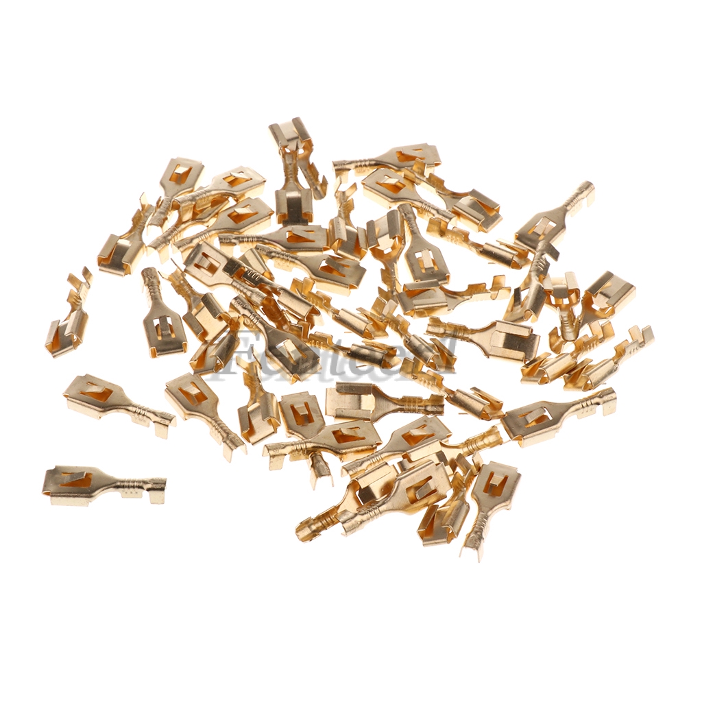 50 Pieces Female Spade Terminals Wiring for 6.3mm Con | Shopee Philippines