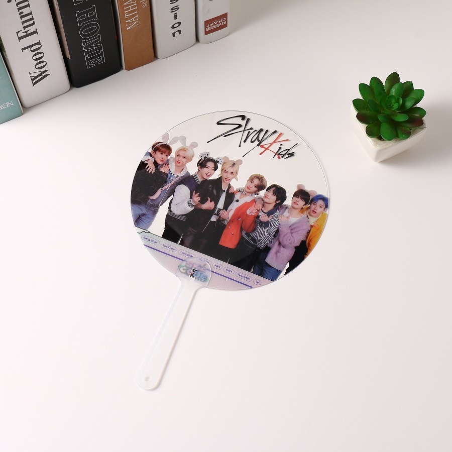 KPOP Stray Kids idol boy group PVC transparent fan Felix Bang Chan ...