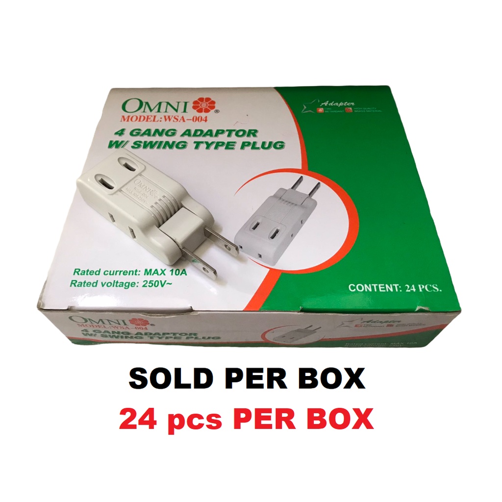 OMNI 4-Gang Adapter with Swing Type Plug - WSA-004 (SOLD PER BOX ...