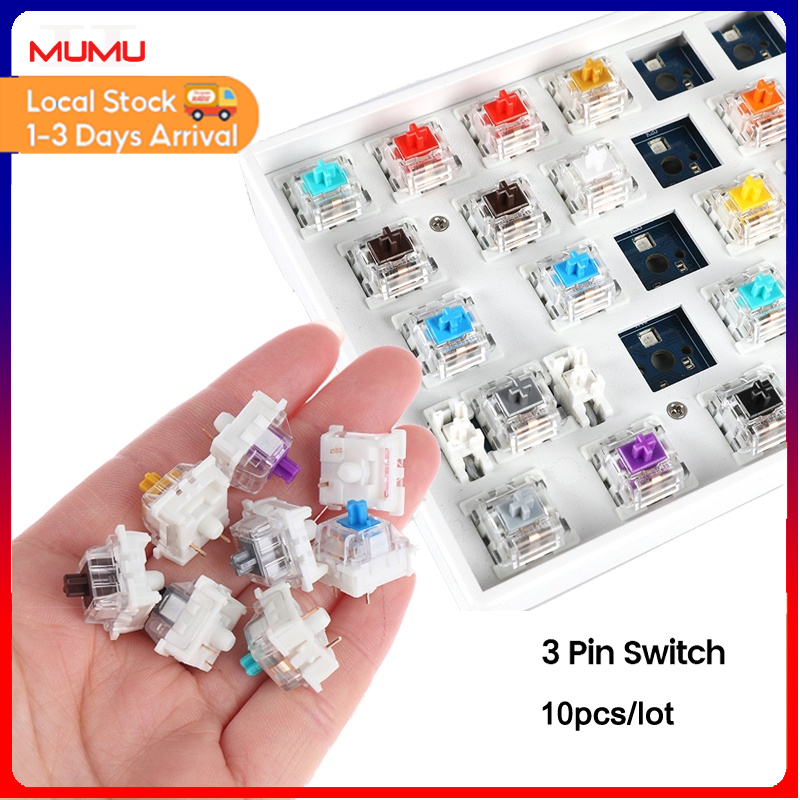 10 Pcs/box Outemu 3pin Switches Mechanical Keyboard Switches Brown Red ...