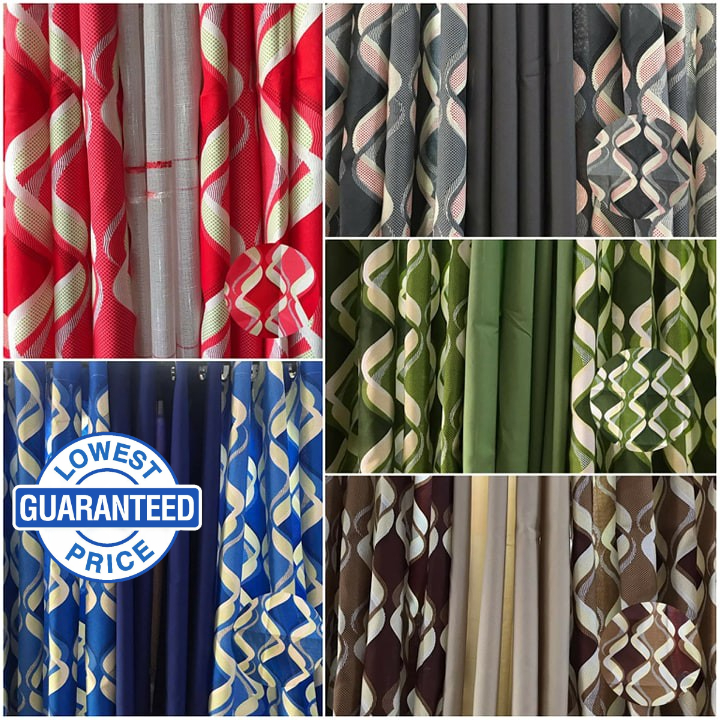 MM 3in1 Set Elegant Ring Curtain For Window Door Home Room Kurtina ...