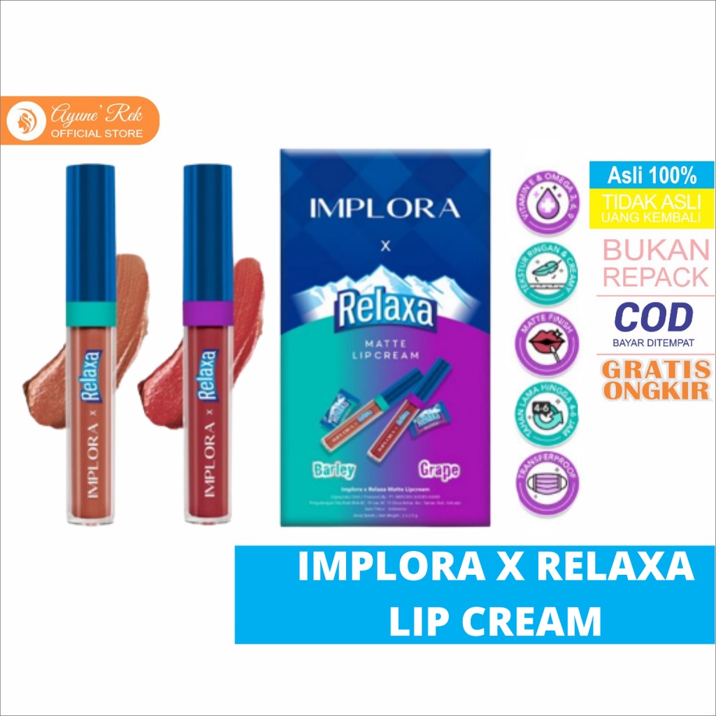 Implora x Relaxa Matte Lipcream LIP CREAM BARLEY AND GRAPE/Implora x ...