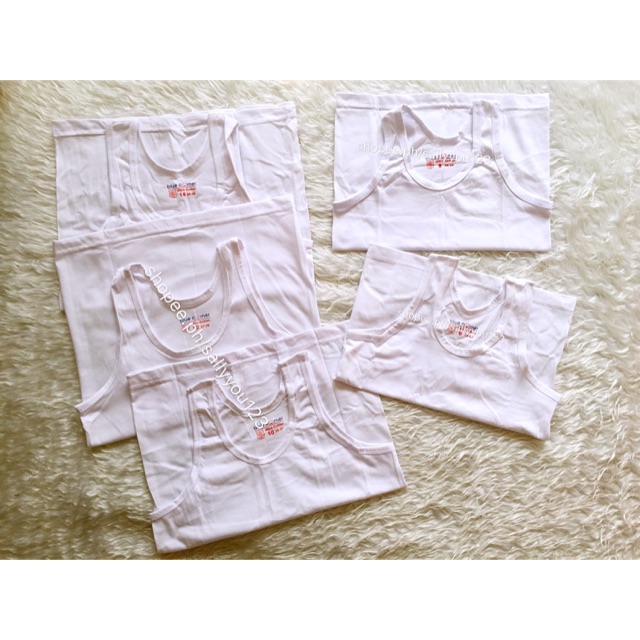 Blue corner cotton boy men sando plain white for kids for teenagers ...