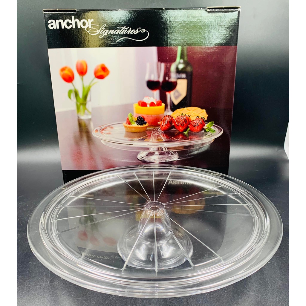 Anchor Signatures Pedestal Plate Glass 12in Troy | Shopee Philippines