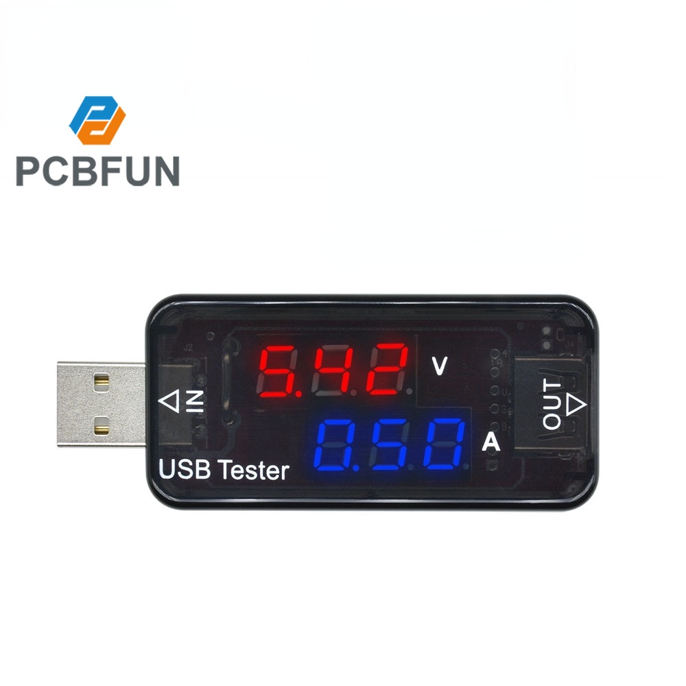 Pcbfun 3 4 Digit Dual Display USB Charger Tester Ampere Voltmeter ...