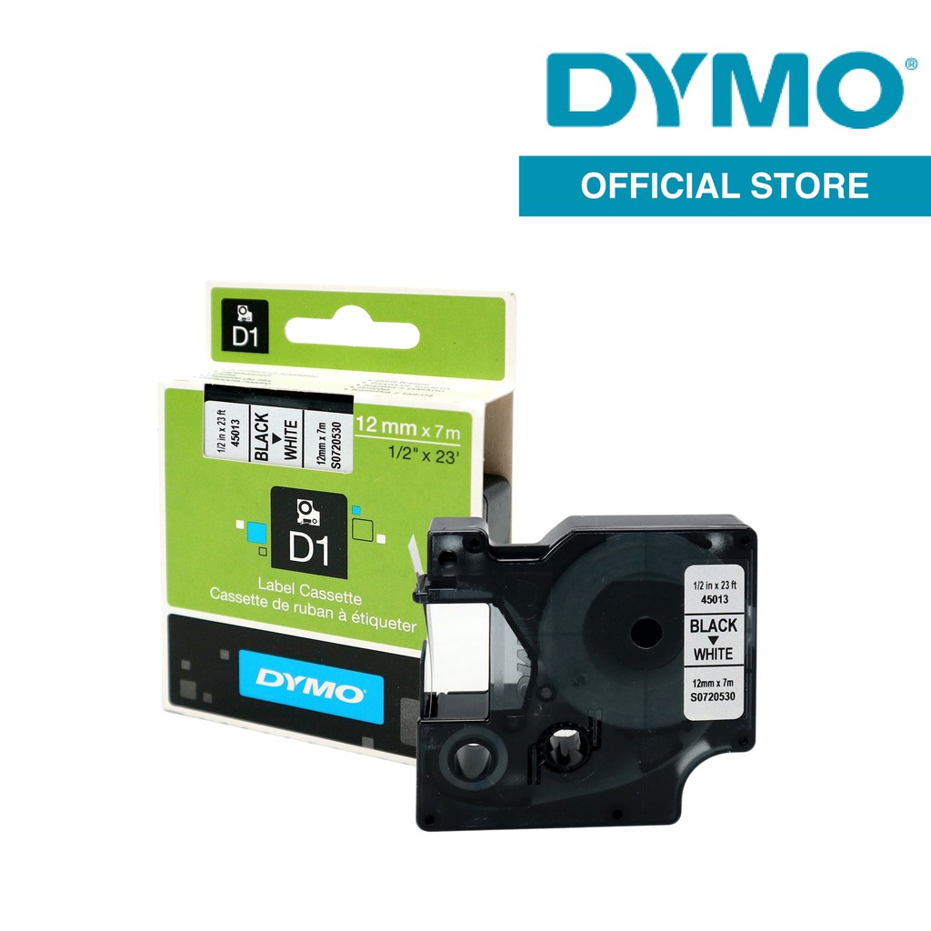 DYMO D1 Tape | 12mmx7m | 45013 S0720530 | Shopee Philippines