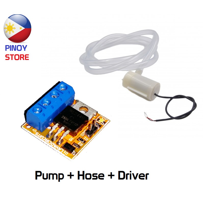 Submersible pump 3-6V with Hose and Driver Mosfet board for Arduino 80 ...