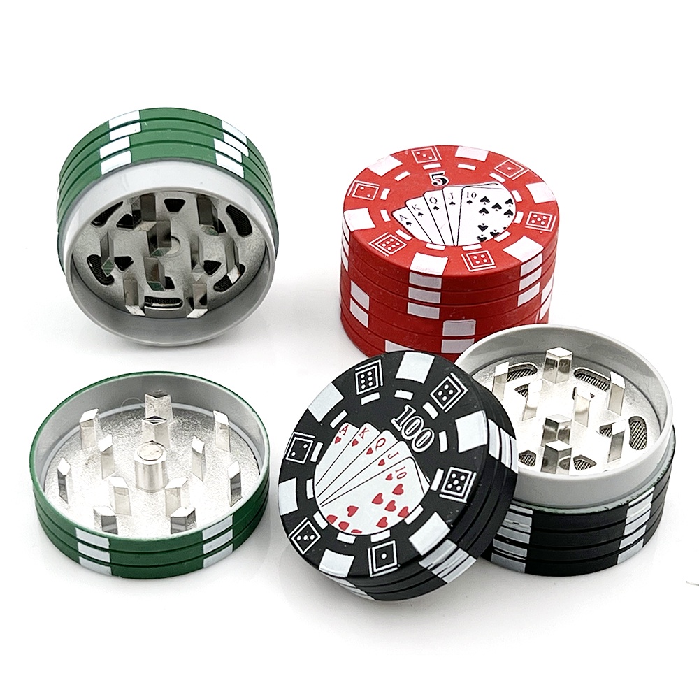 Poker Chip Metal Grinder 3 Layers Style Crusher Grinder Accessories ...