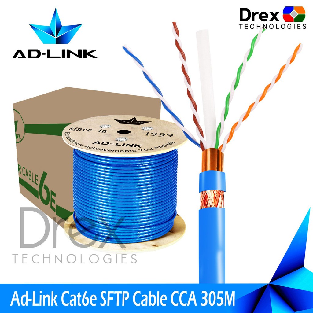 305M Ad-Link SFTP Ethernet Cable Cat6E CCA 1000Ft | Shopee Philippines