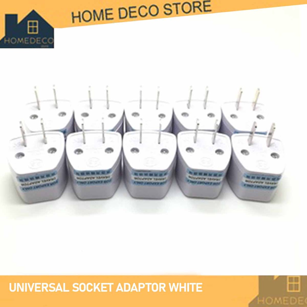 Home Deco Universal Socket Adaptor White | Shopee Philippines