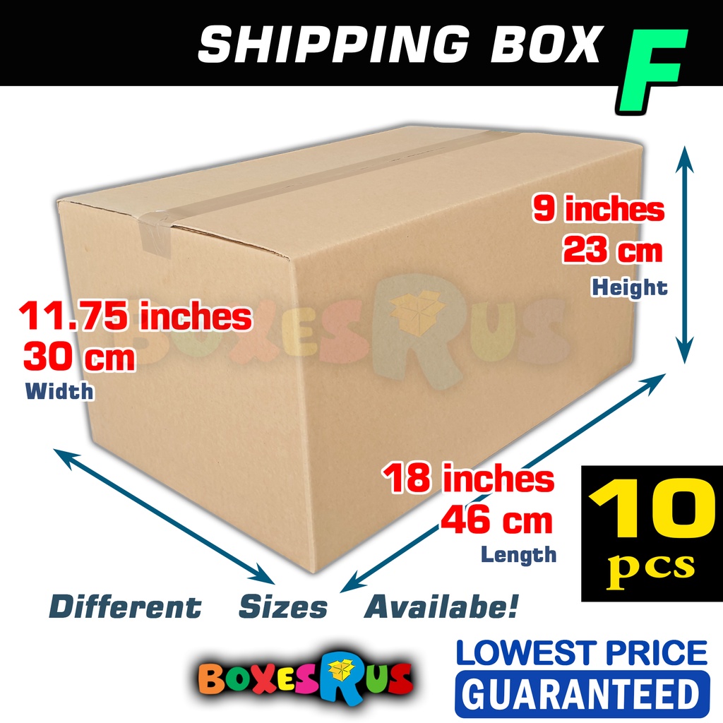 Shipping Box F 10 pcs Medium Corrugated Carton 18 x 11.75 x 9 inches by ...
