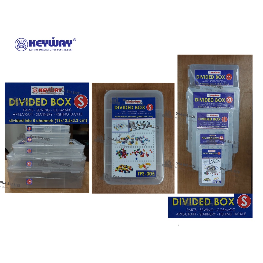 Keyway TFS-005 Organize Box_ 5 Compartments DIVIDED BOX SIZE: S-Insert ...