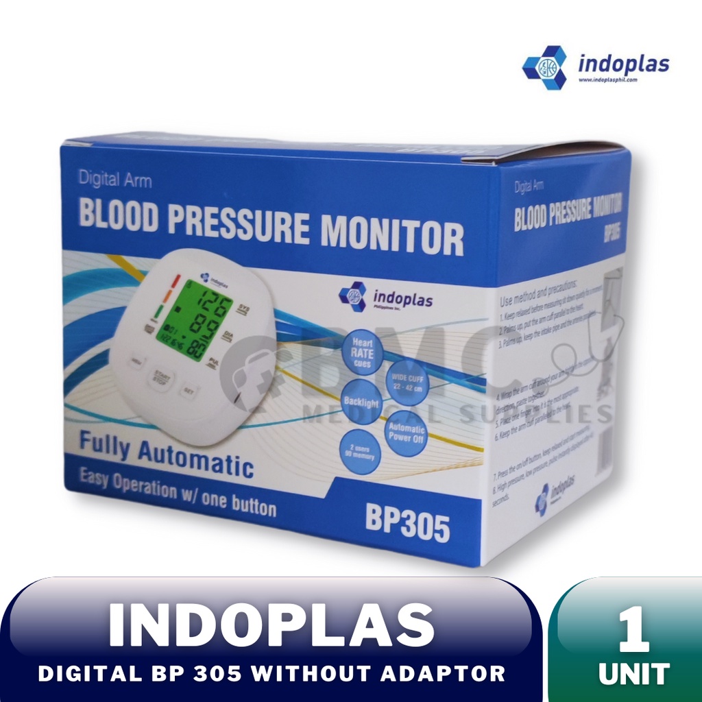 Indoplas Automatic Blood Pressure Monitor Micro USB Powered BP305 ...