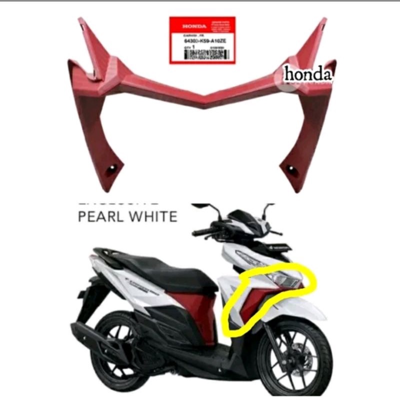 Vario 150 Headlight Reflector Garnish Cover original Vario 150 mustache ...