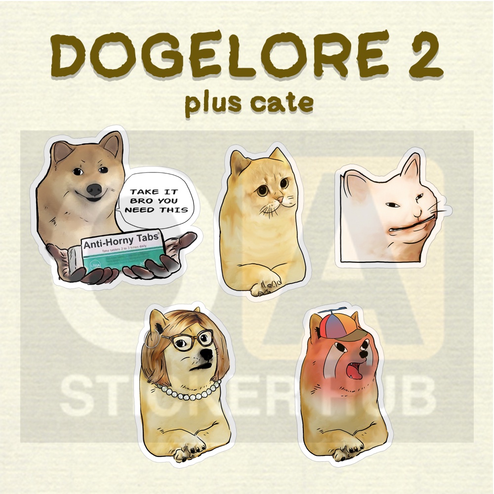 DOGELORE 2 PLUS CATE STICKERS | Shopee Philippines