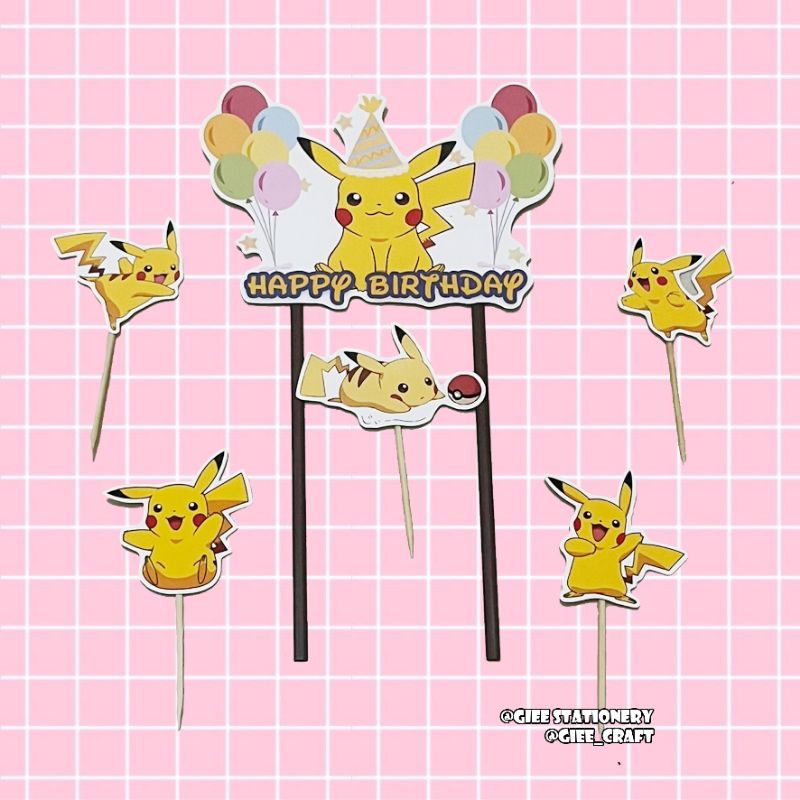 Pikachu Cake Topper / PIKACHU Cake Topper / PIKACHU Cake Decoration ...