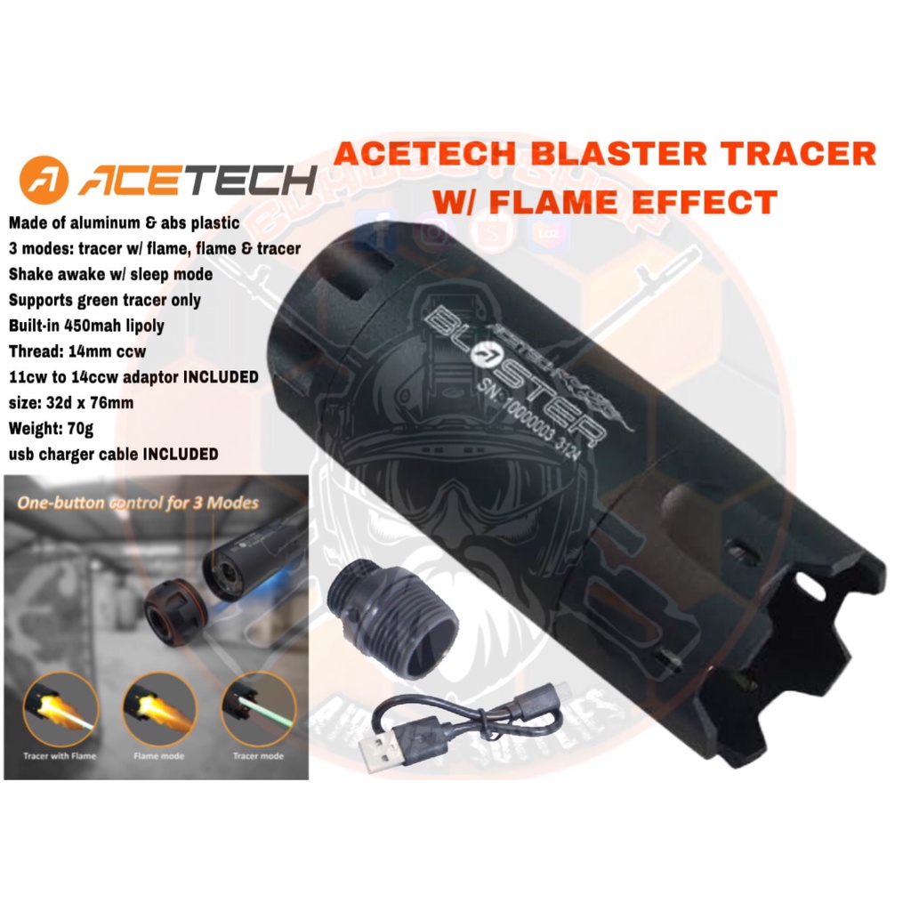 Toy blaster acetech blaster tracer w/ flame effect | Shopee Philippines