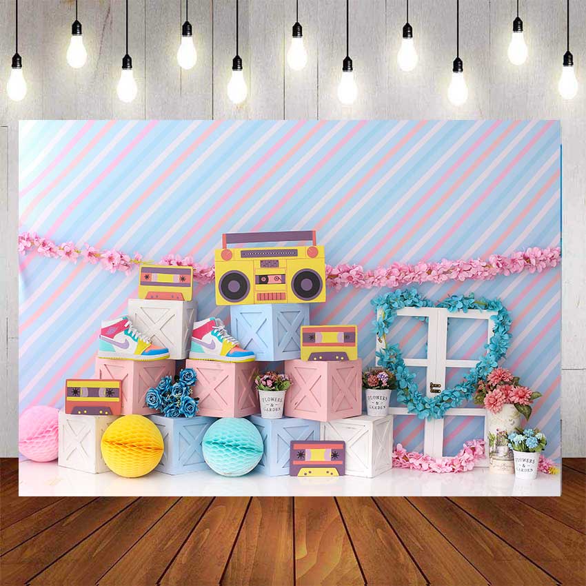 80s Retro Birthday Party Backdrops Post-90s Memories Cake Smash ...