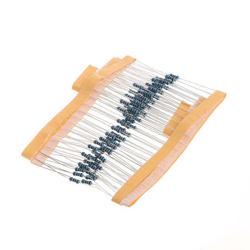 100 Pcs 1k ohm 1/4W Metal Film Resistor 1kohm 0.25W 1% For Arduino ...