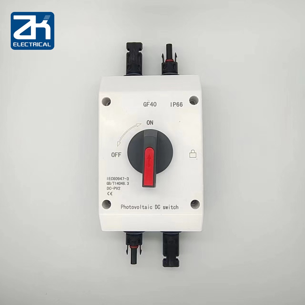GF40 32A DC photovoltaic load isolation switch with waterproof box IP66 ...