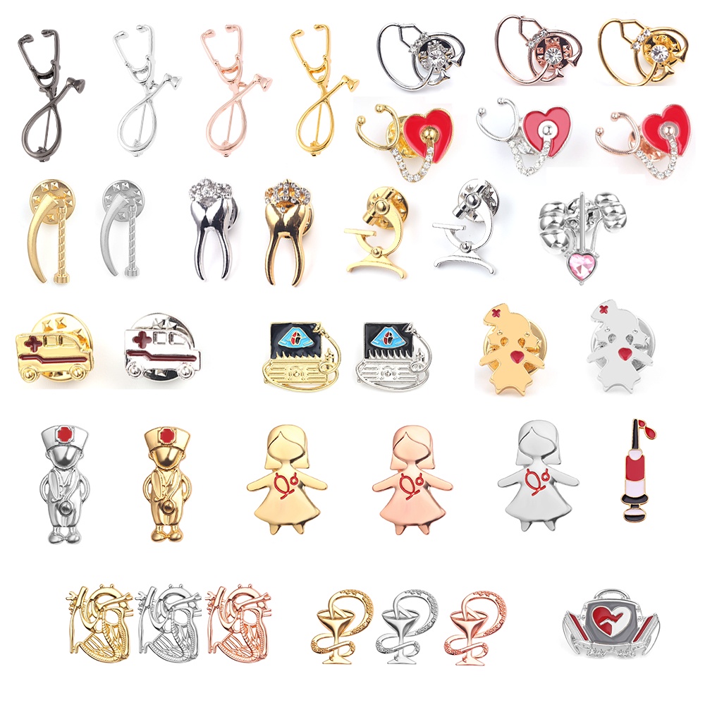 Microscope Brooch Medical Pin Biology Molecular Badge Brooches For ...