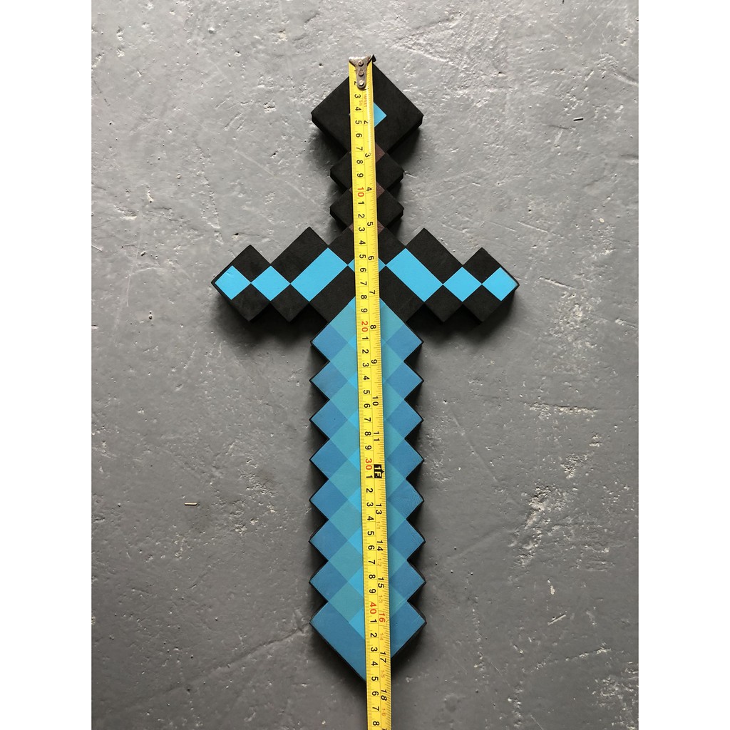 Minecraft Blue Diamond Sword EVA Weapon Game Play Small Size | Shopee ...