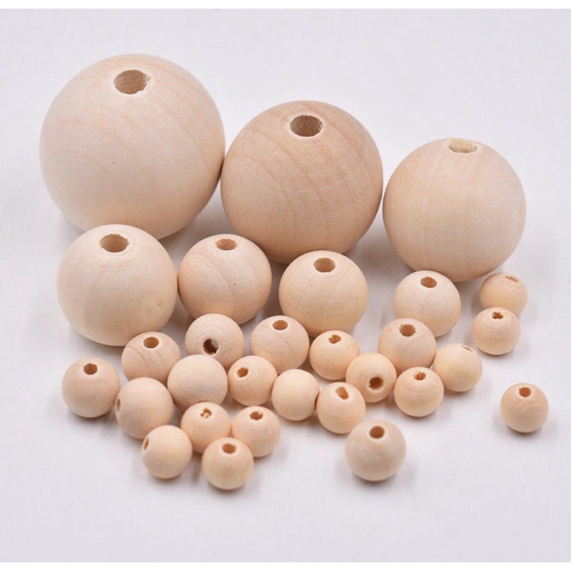16MM/18MM/20MM/22MM Wooden Balls With Hole for DIY | Shopee Philippines