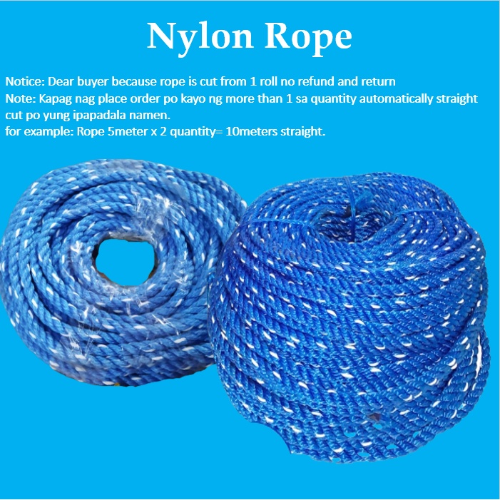 Toyu 5-10 Meters Nylon Rope 22mm-32mm Cords Sling Safety Rope | Shopee ...