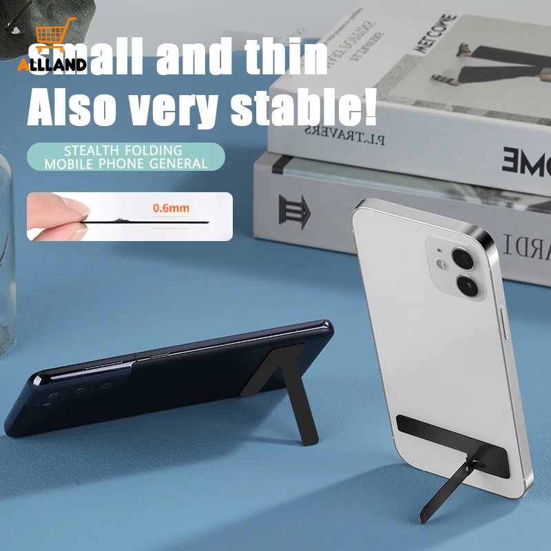 0.6mm Ultra Thin Phone Holder/ Mini Metal Folding Invisible Mobile ...