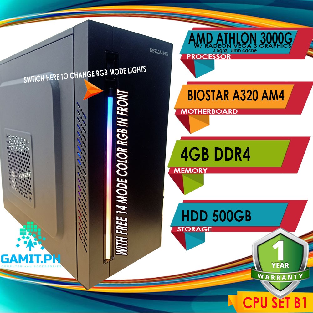 CPU GAMING COMPUTER BRAND NEW amd apu a8 9600,amd athlon 200ge ...