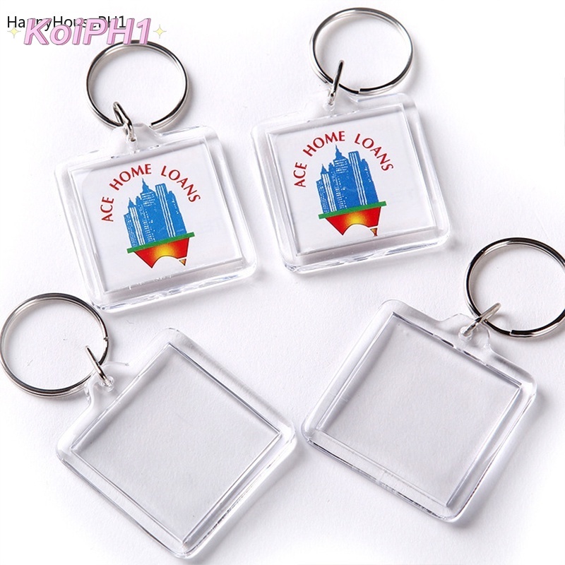 DIY Photo Frame Keychain Clear Acrylic Empty Shell Key chain K | Shopee ...