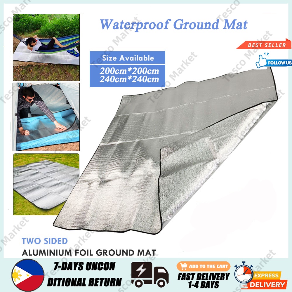Waterproof Ground Mat Camping Double Sided Aluminium Foil Outdoor ...
