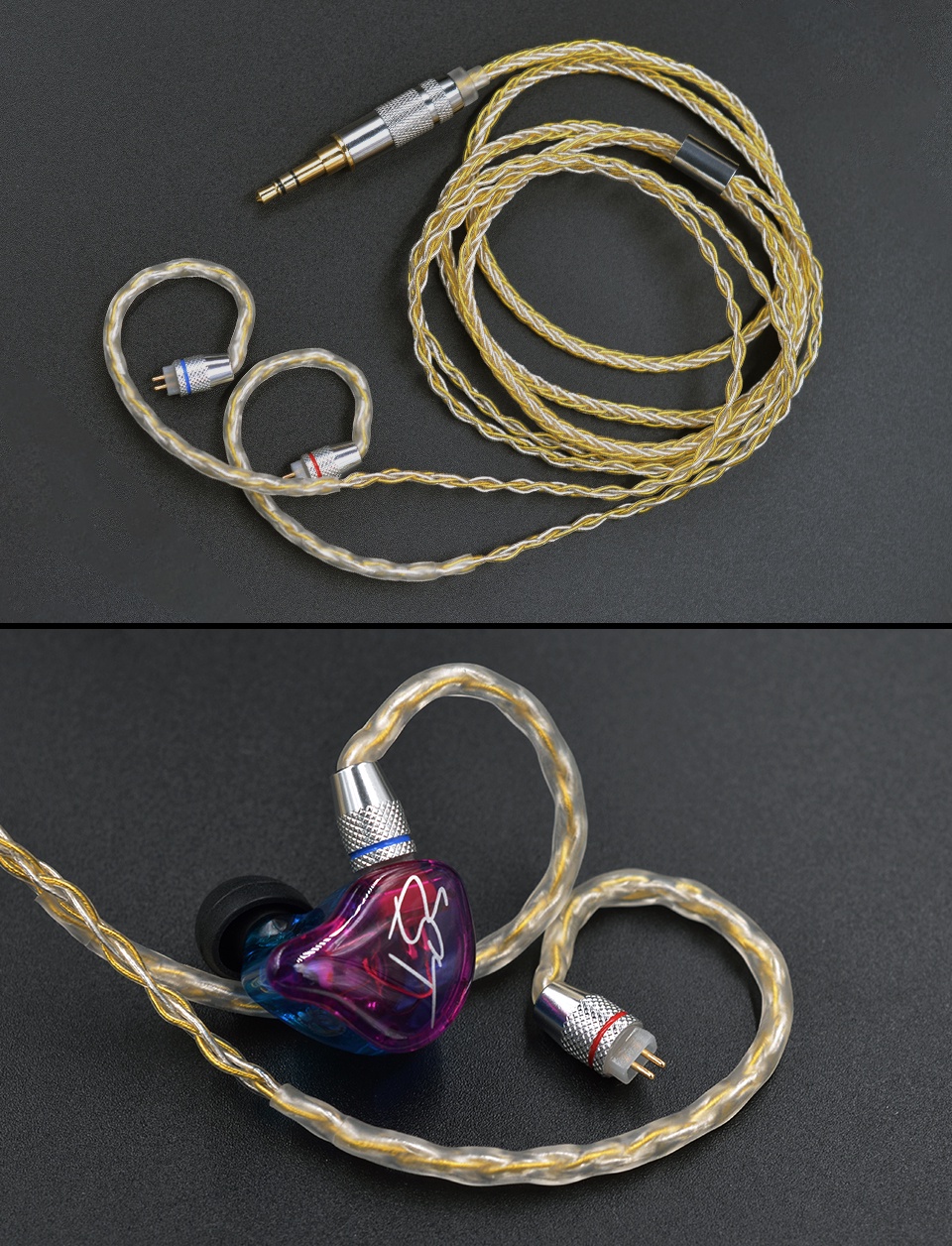 [Shopee Choice] KZ Gold Silver Mixed plated Upgrade cable Earphones ...