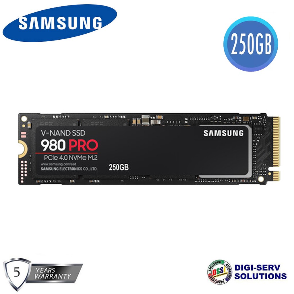 SAMSUNG 980 PRO 250GB PCIe NVMe Gen4 Internal Gaming SSD M.2 (MZ ...