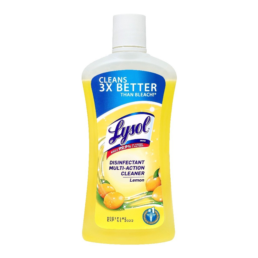 Lysol Multi Action Cleaner Antibacterial Lemon Scent 450 mL | Shopee ...